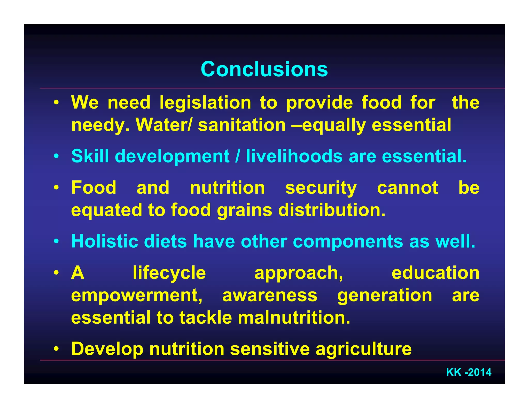 Food and Nutrition Security | PDF