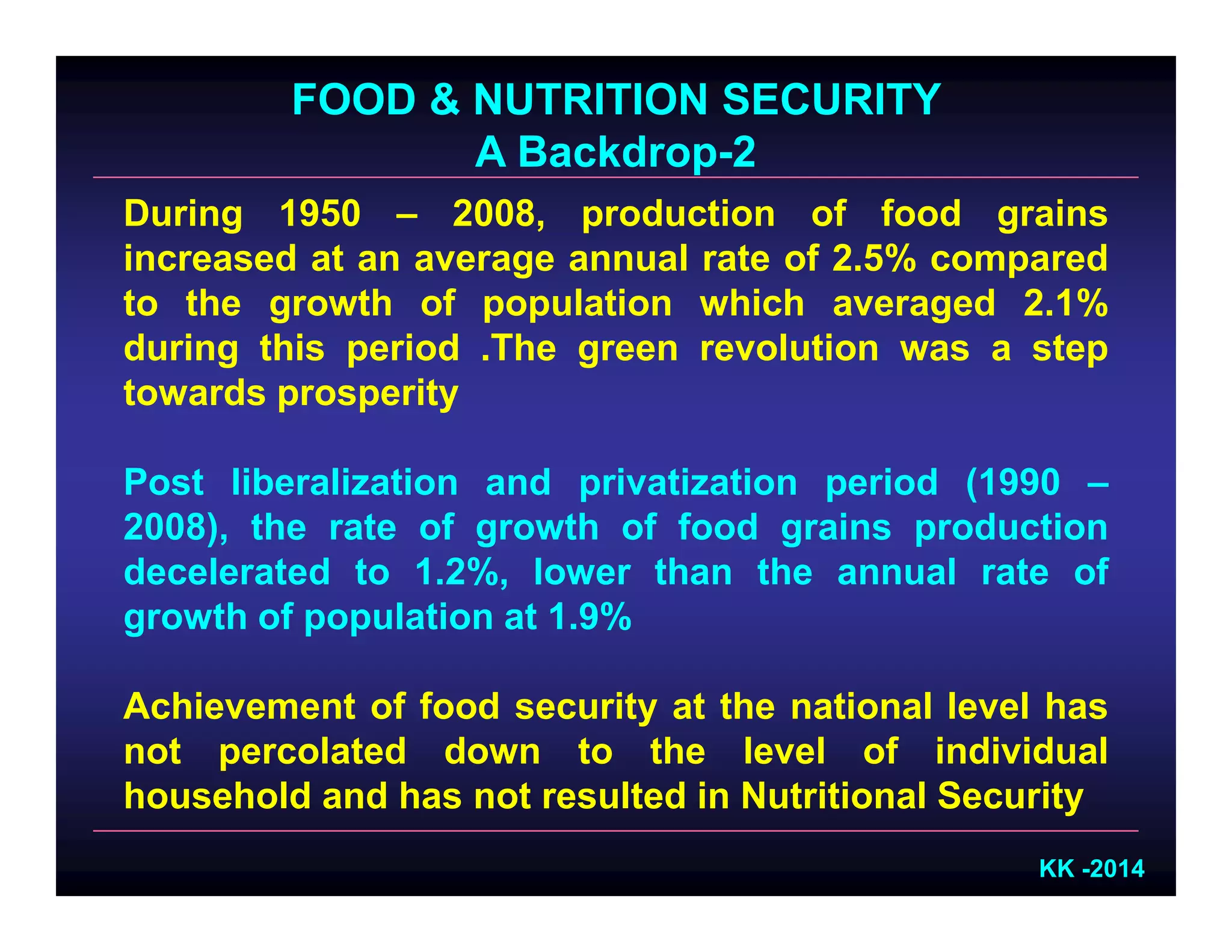 Food and Nutrition Security | PDF