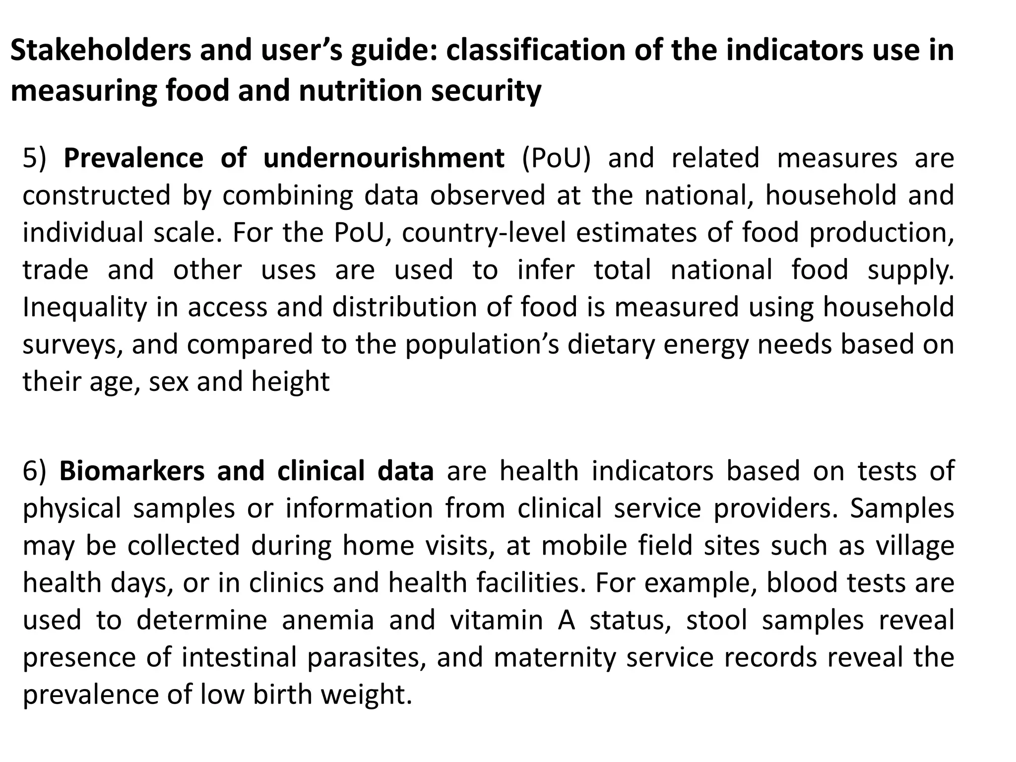Food And Nutrition Security Dimensions Indicators And Framework Pptx
