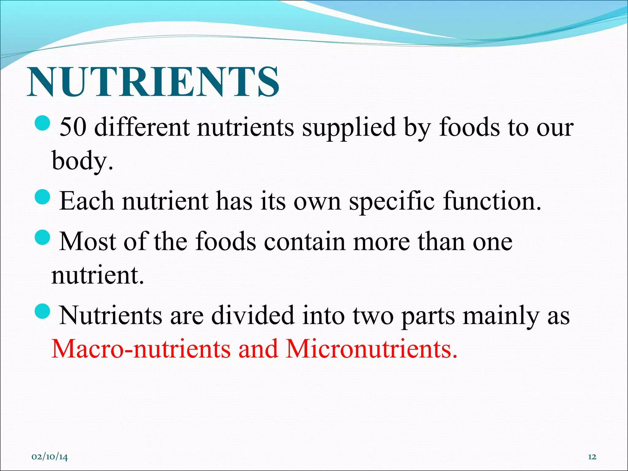 Food and nutrition General Concept | PPT | Nutrition | Healthy Living
