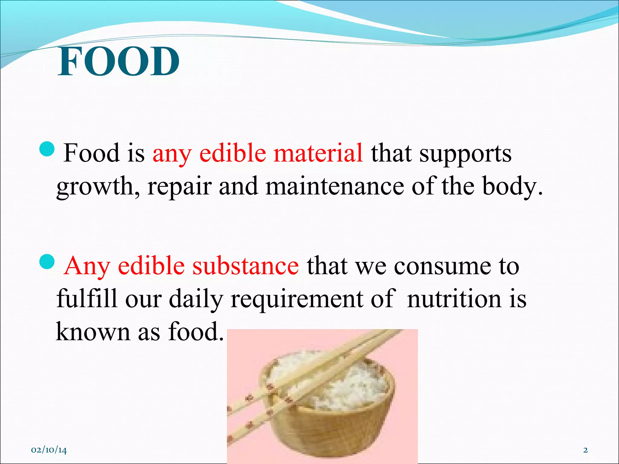 Food and nutrition General Concept | PPT | Nutrition | Healthy Living