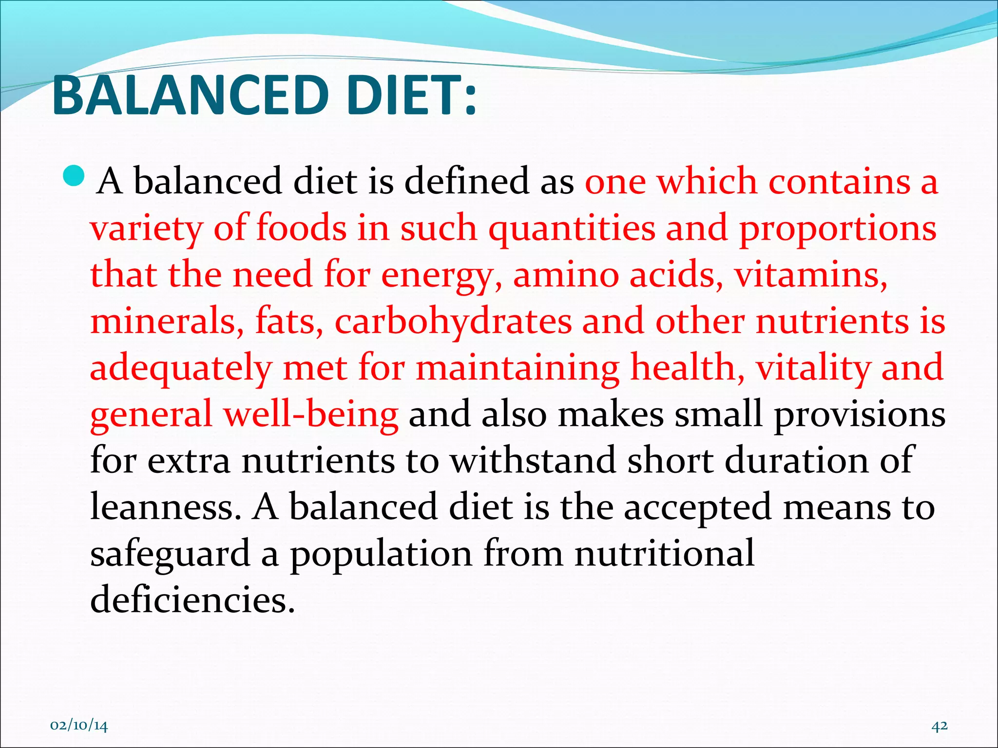Food and nutrition General Concept | PPT