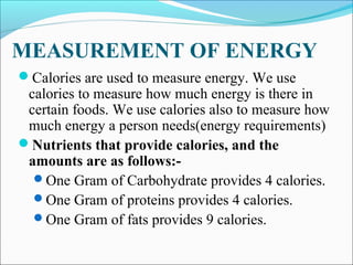 Food and nutrition General Concept | PPT