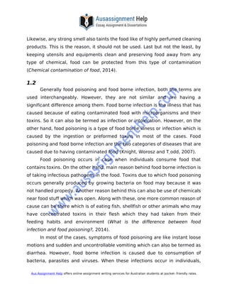 Importance of Food Safety Management to avoid spread of infection | PDF