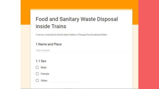 Food and sanitary waste disposal in trains | PDF