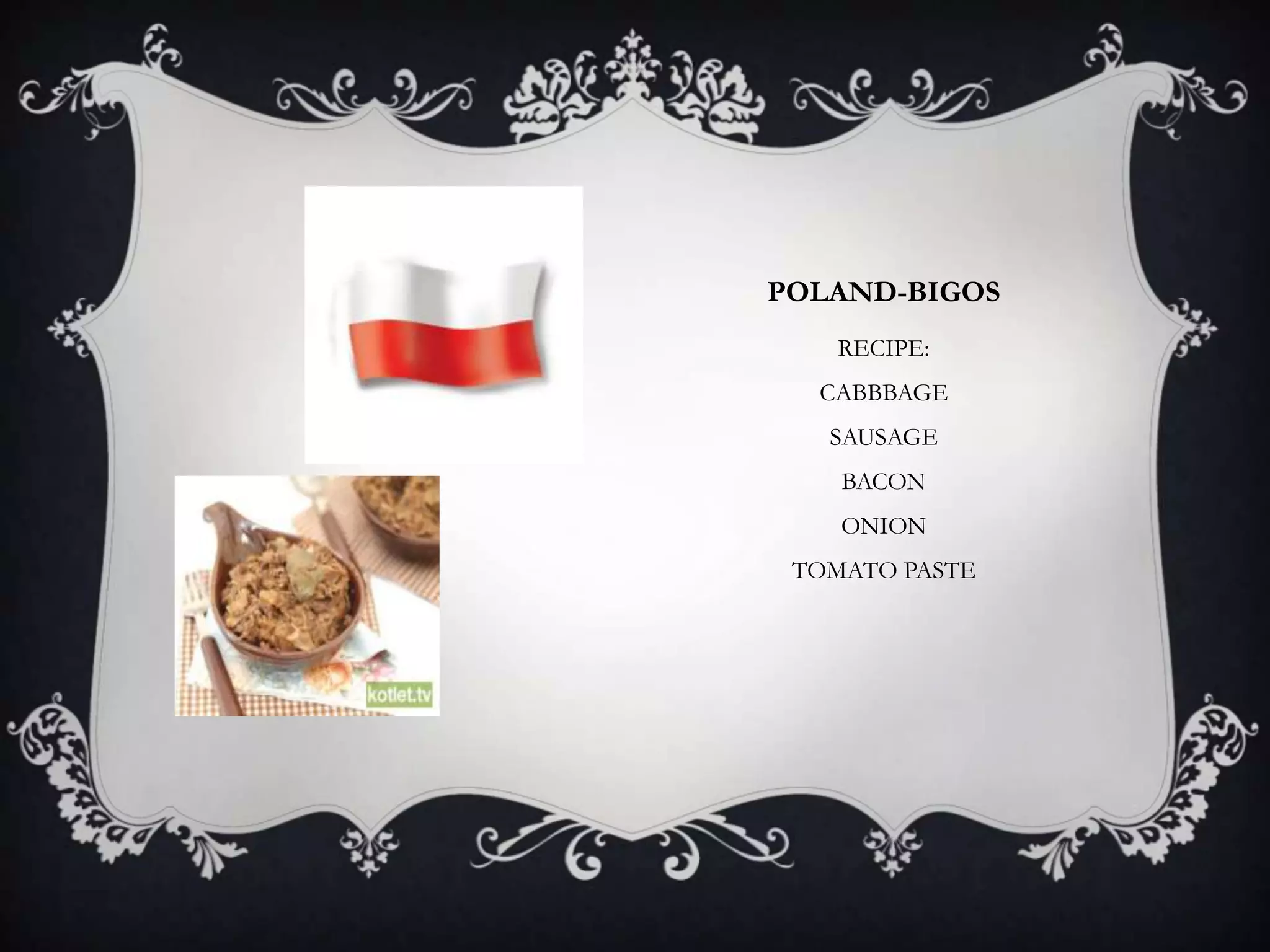 Food around the world prezentacja Dominiki Kamykowskiej | PPT