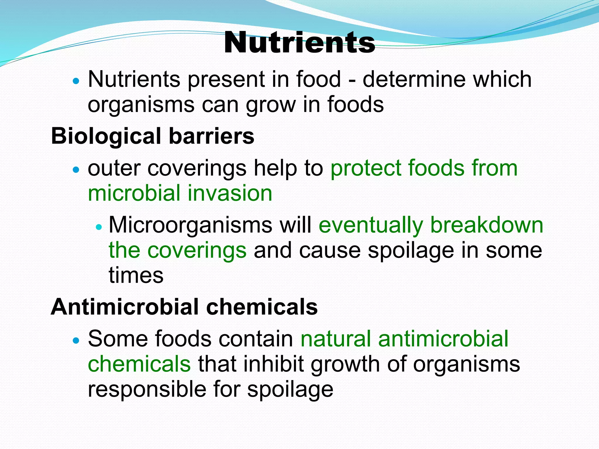 Food as a substrate for microbial growth | PPTX