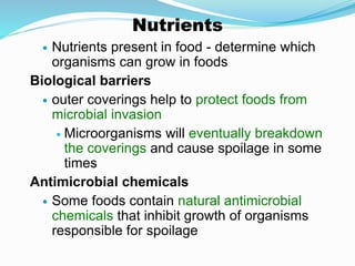Food as a substrate for microbial growth | PPTX