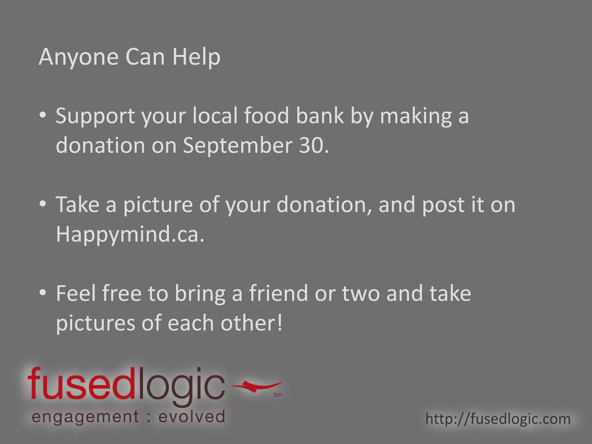 fusedlogic Food Bank Challenge | PPTX