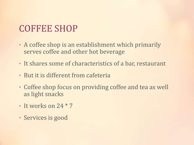 FOOD AND BEVERAGES PPT | PPTX