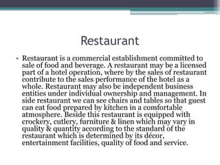 FOOD & BEVERAGE SERVICE BASICS | PPTX