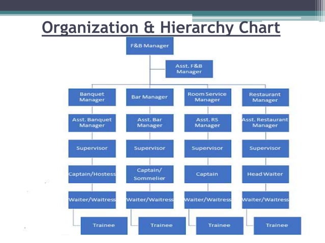 Food & Beverage Department Organization & Hierarchy Chart.pptx | Dining ...