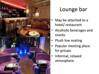 Food and beverage outlets in Hospitality industry | PPTX