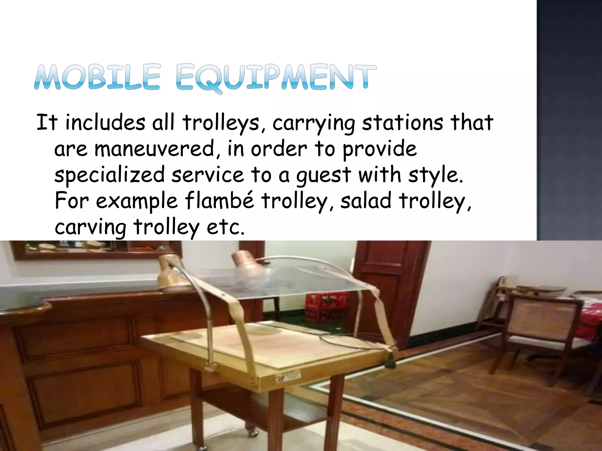 Food & beverage service equipment | PPTX