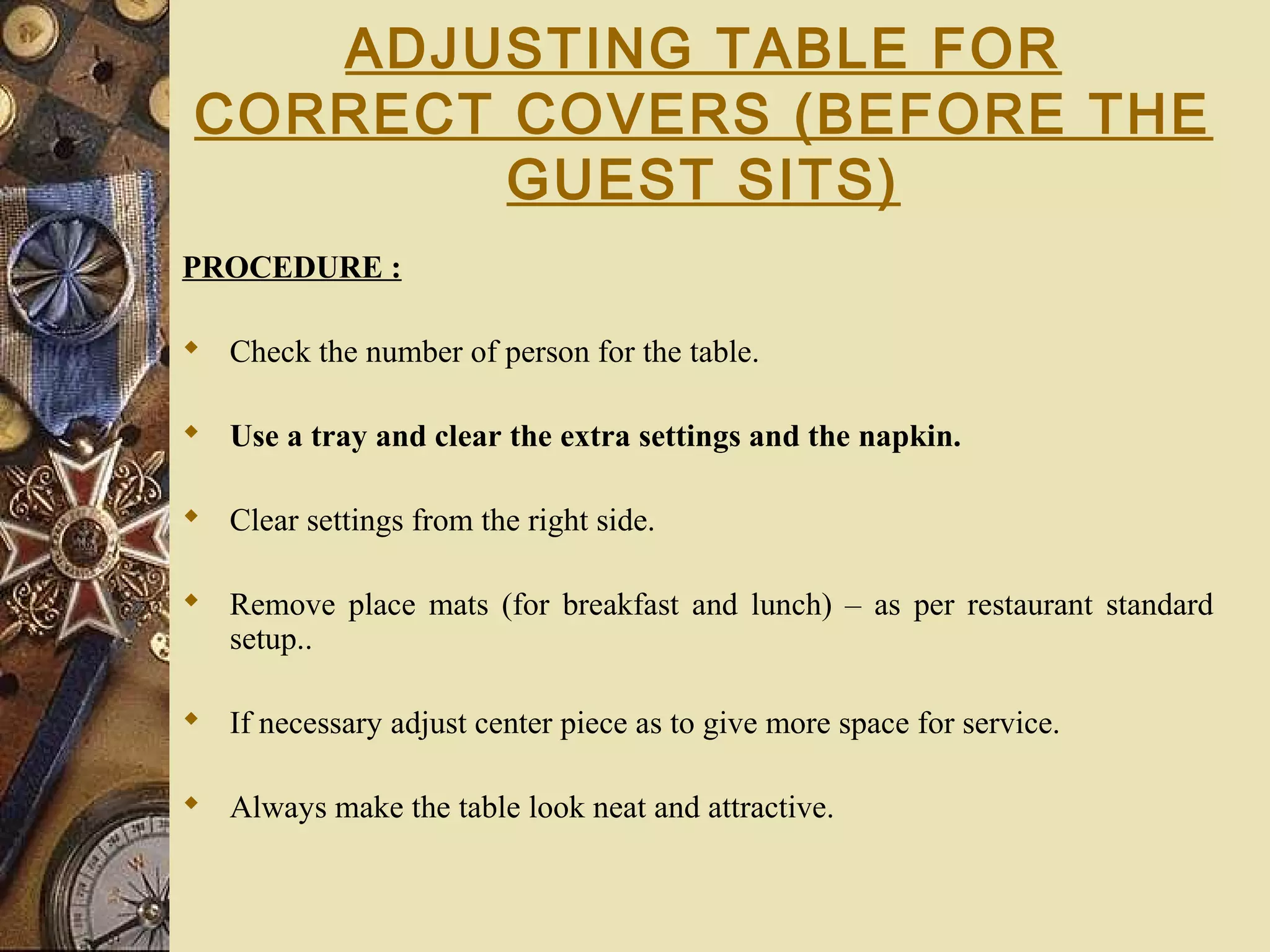 Food & beverage sop's | PPT