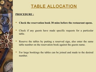 Food & beverage sop's | PPT