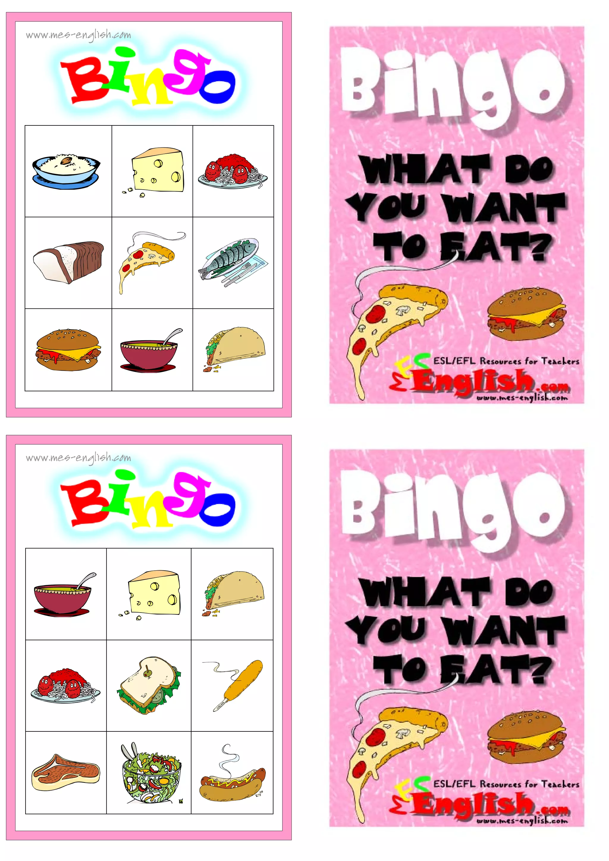 Food bingo | PDF