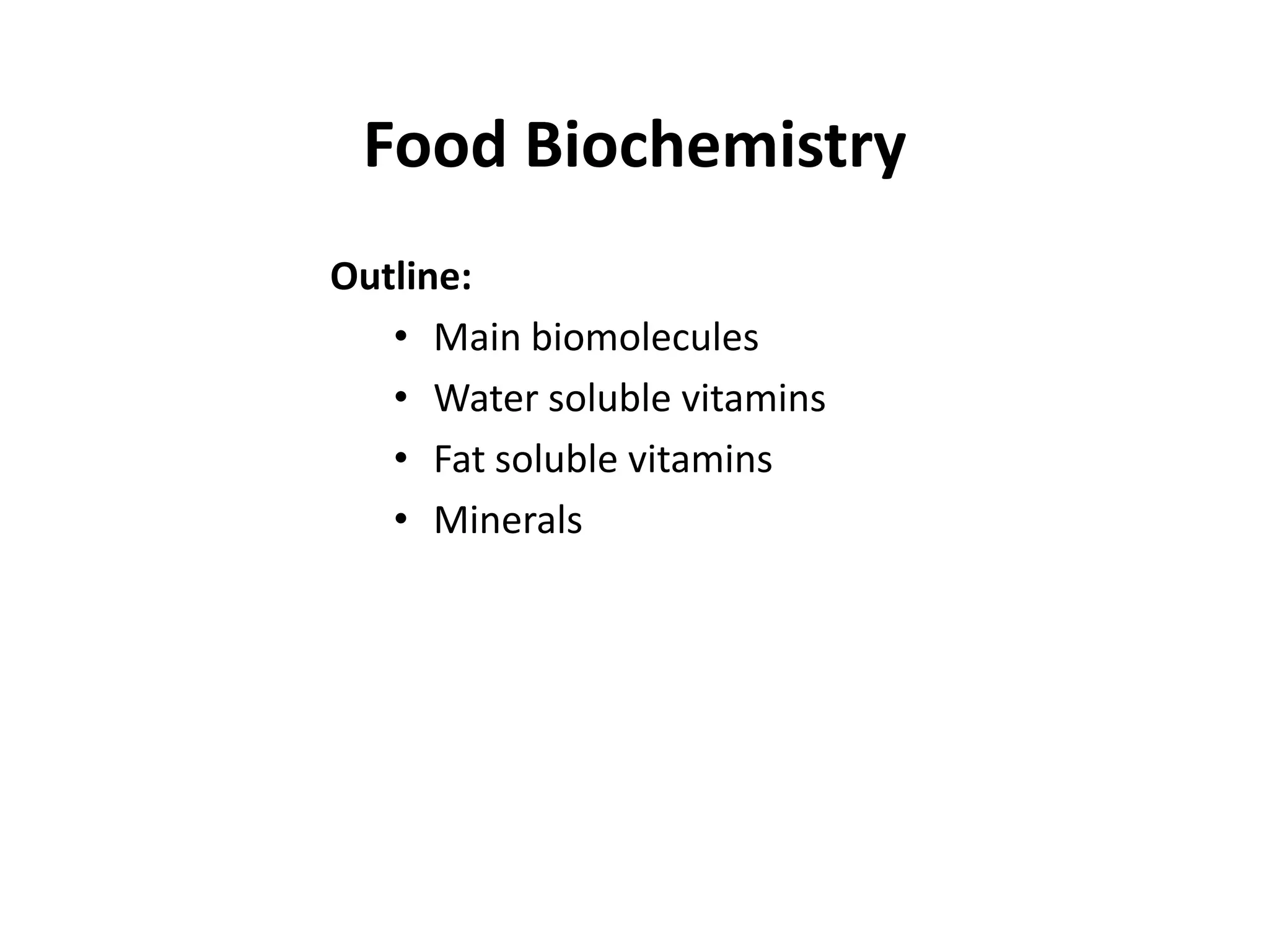 Food biochemistry | PPTX