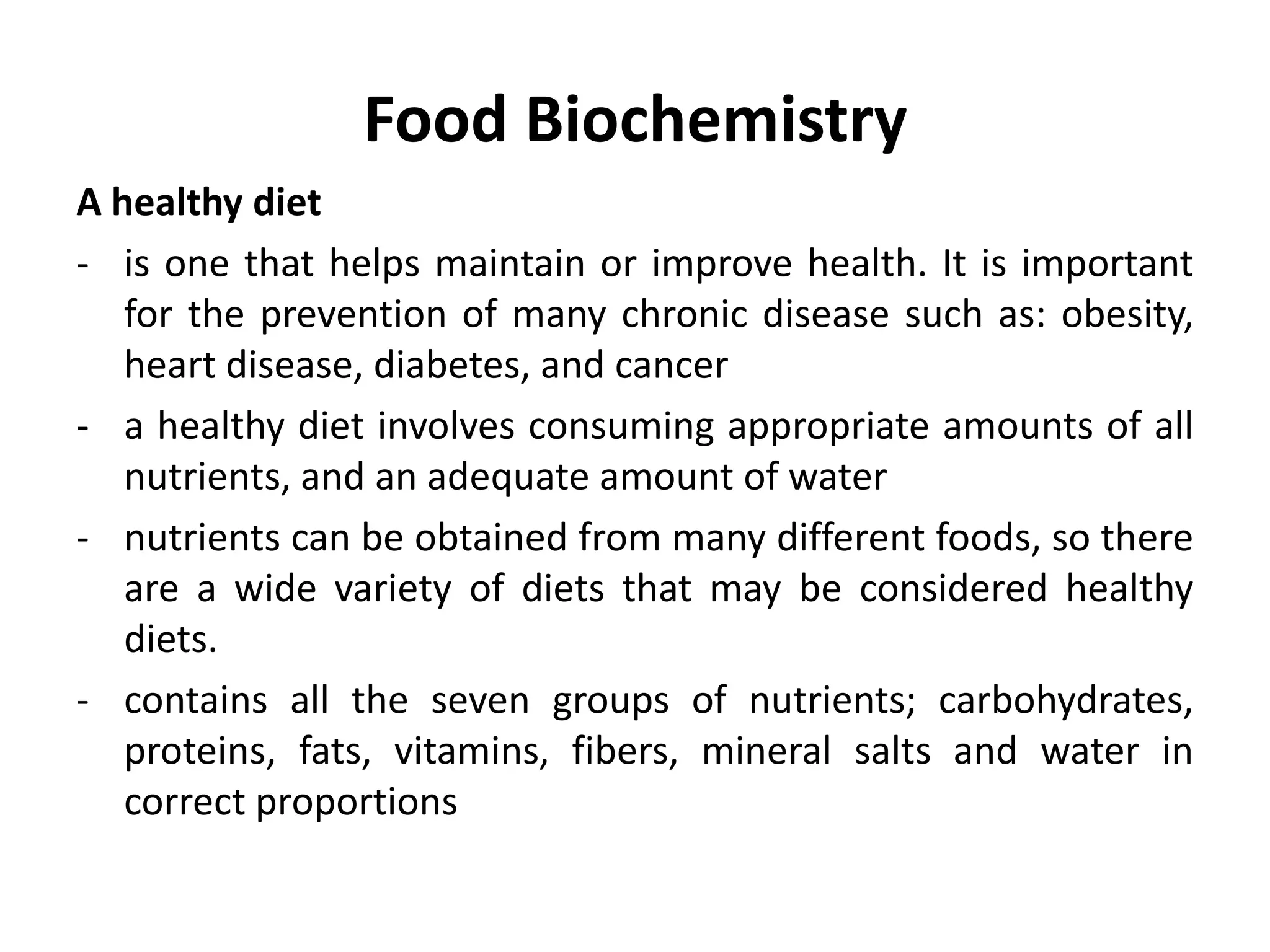 Food biochemistry | PPTX