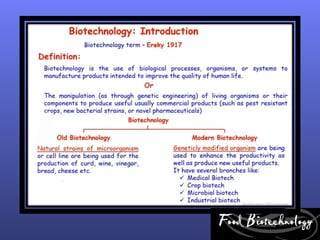food bio technology lec 1.ppt with brief concepts | PPT