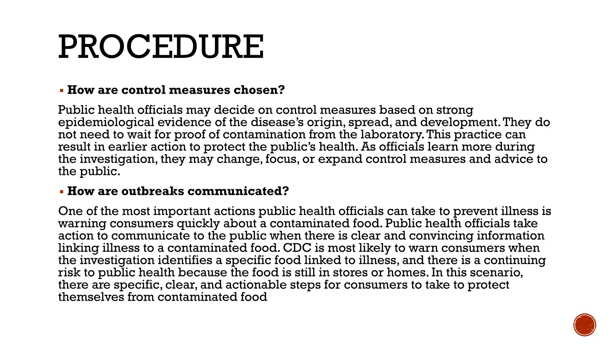Food borne disease outbreak | PDF