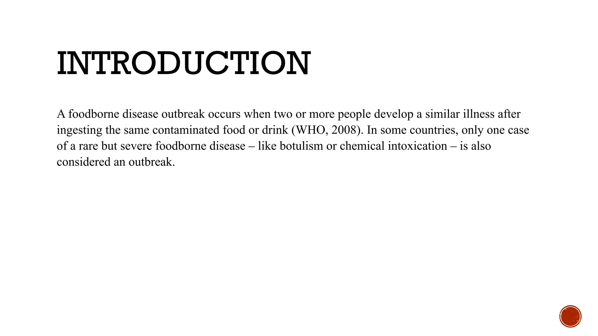 Food borne disease outbreak | PDF