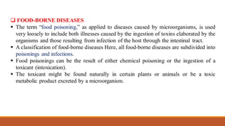 Food borne illness (TOPIC: Food borne Disease and Food Intoxication) | PPT
