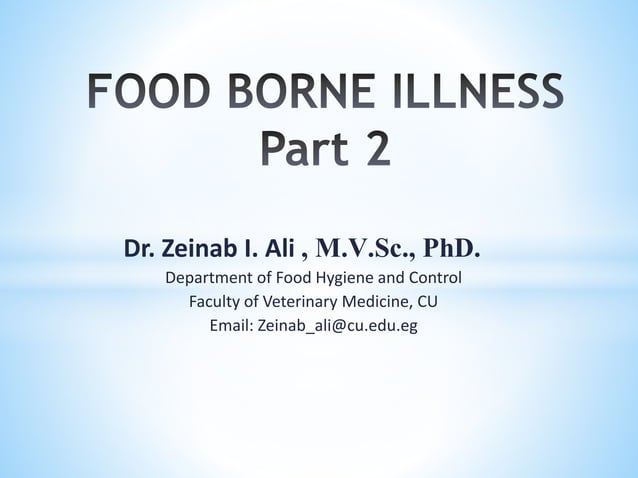 Food borne illness part 2 (human origin) | PPT