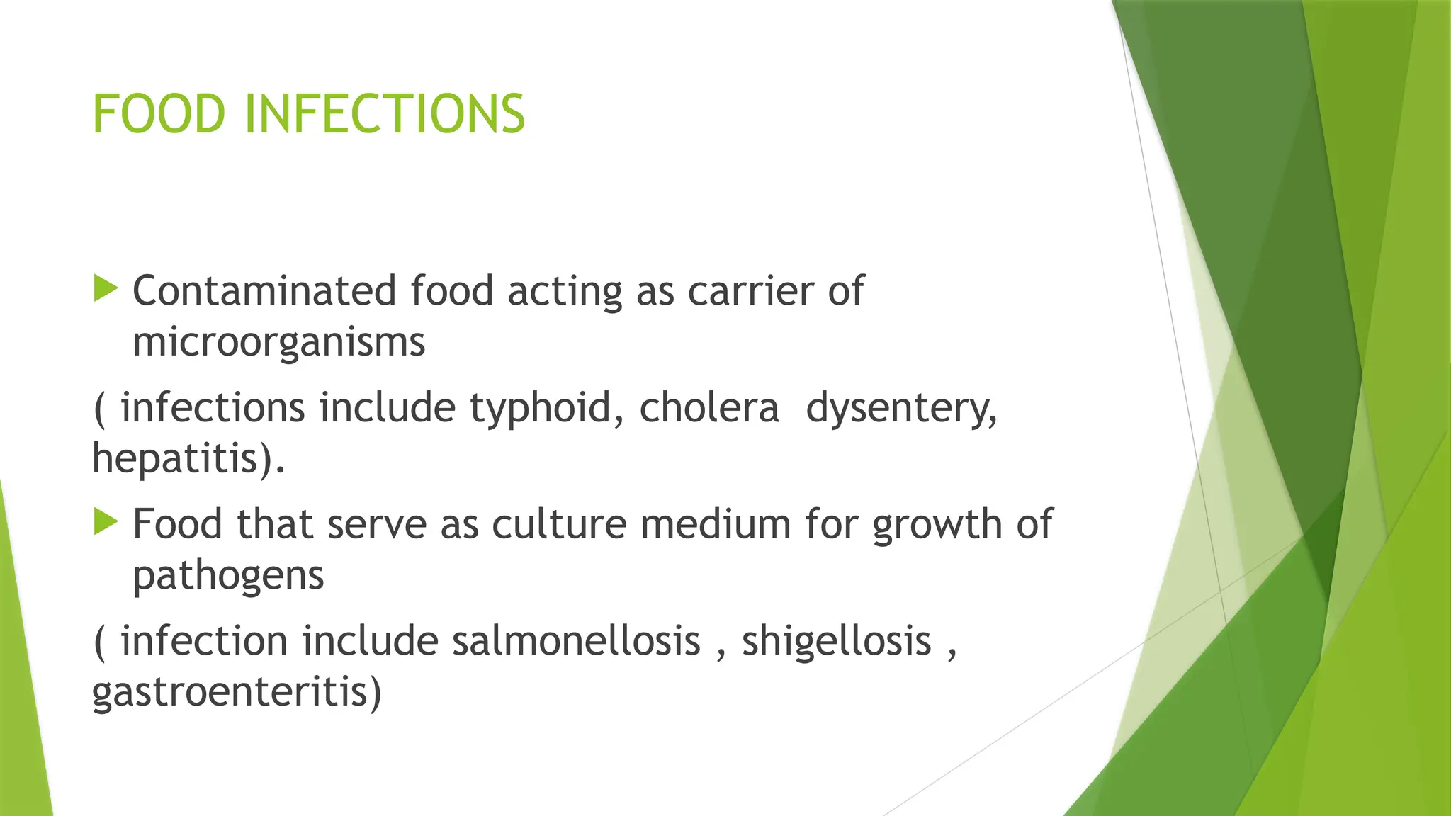 food borne infection (bacterial,viral, parasitic) | PPTX