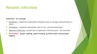food borne infection (bacterial,viral, parasitic) | PPTX