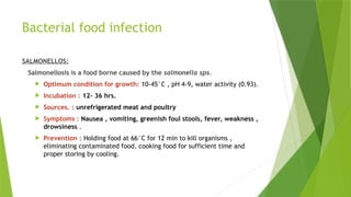 food borne infection (bacterial,viral, parasitic) | PPTX