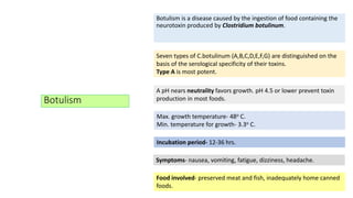 Food borne infections and intoxications | PPTX