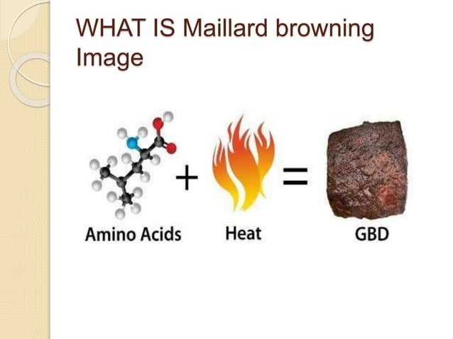 Food browning due Maillard chemical reaction occurs between amino acids ...