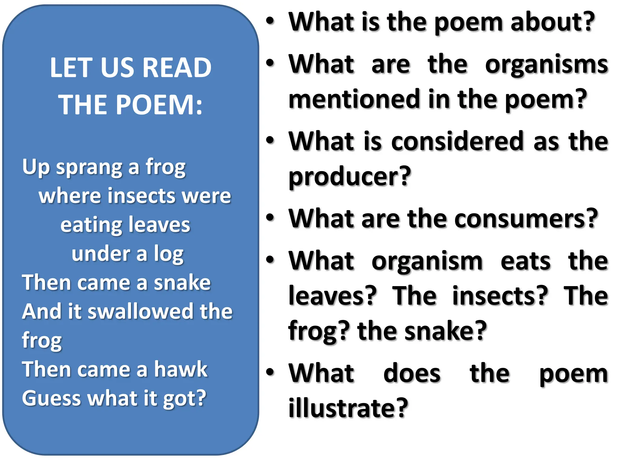 FOOD CHAIN powerpoint presentation (Science) | PPT