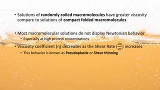 Food Chemistry - Viscosity | PPTX