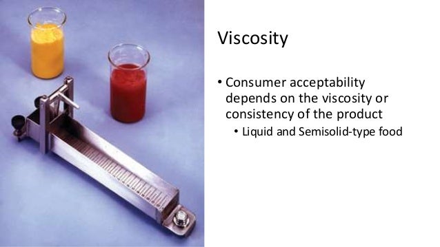 Food Chemistry - Viscosity