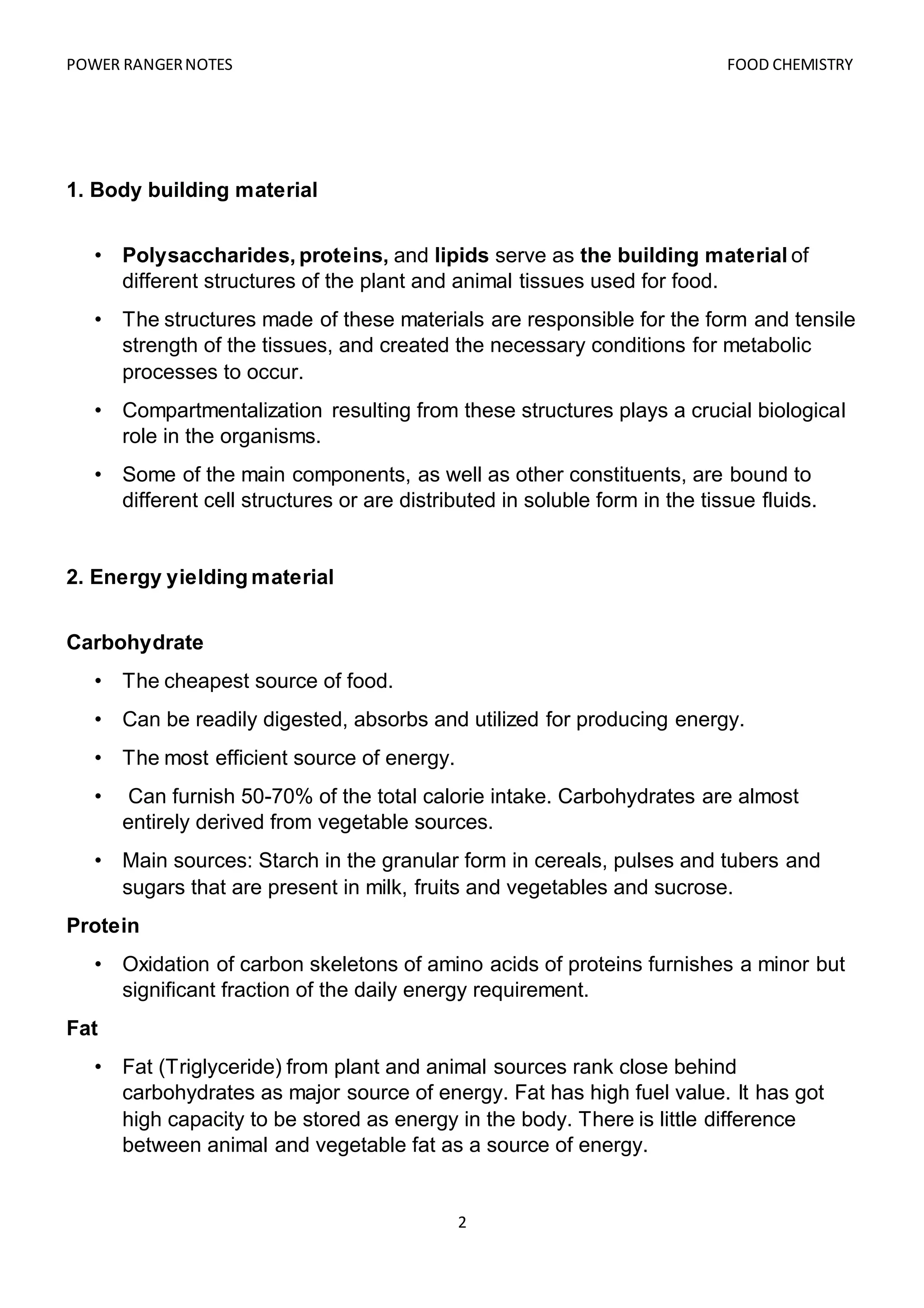 Food chemistry 2nd sem (full sylabus) | DOCX | Healthy Cooking and ...
