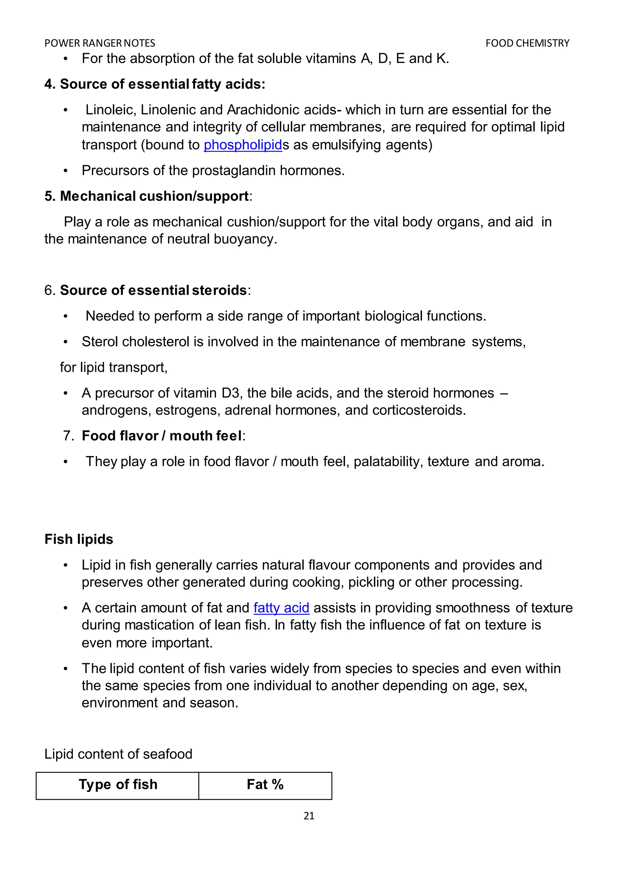 Food chemistry 2nd sem (full sylabus) | DOCX