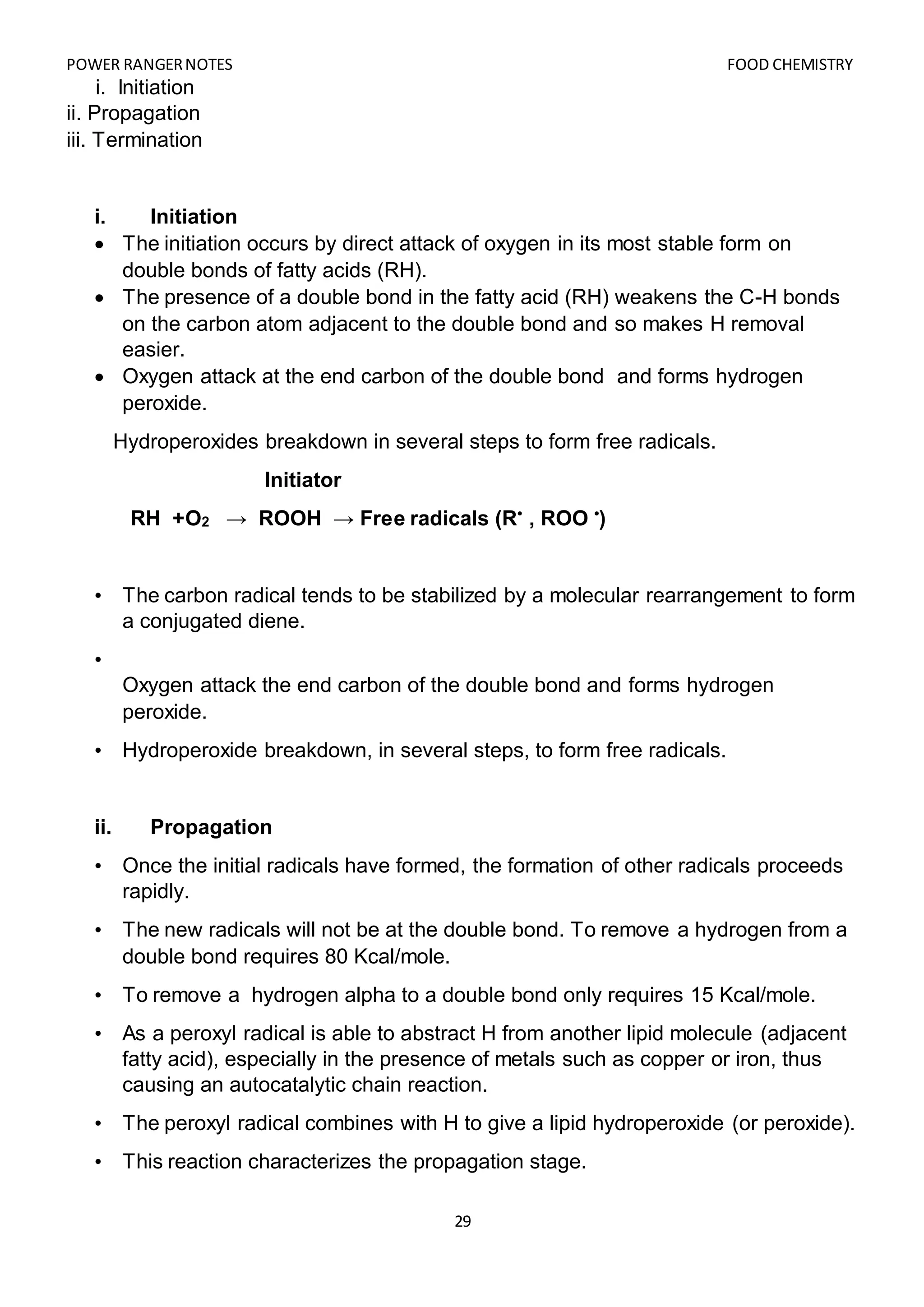 Food chemistry 2nd sem (full sylabus) | DOCX