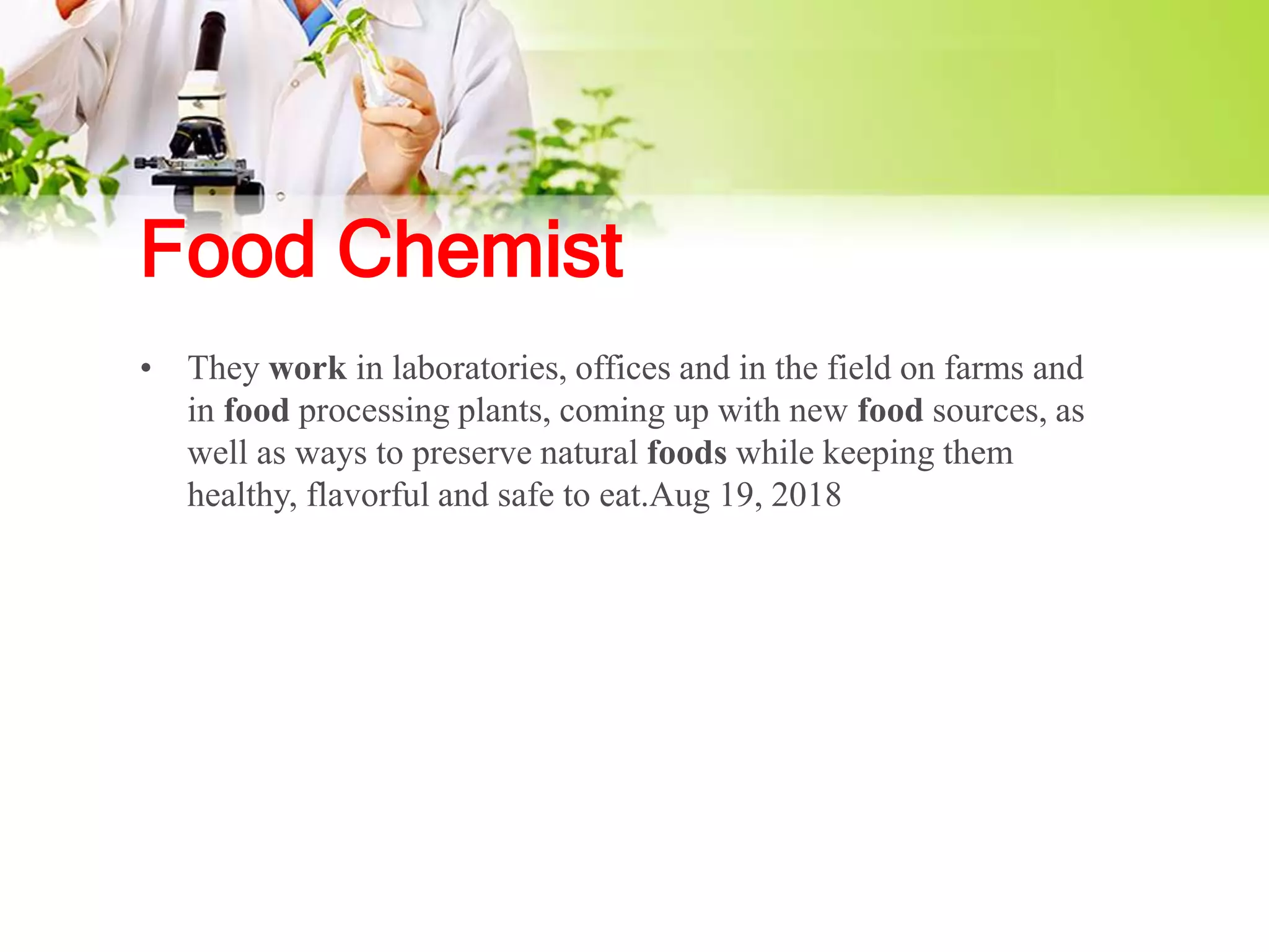 Food chemistry | PPTX | Chemistry | Science