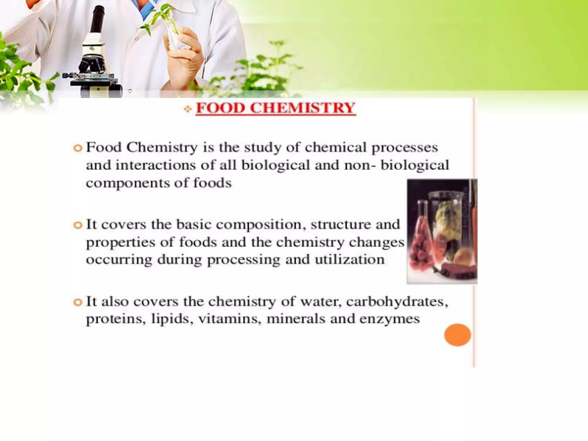 Food chemistry | PPTX | Chemistry | Science