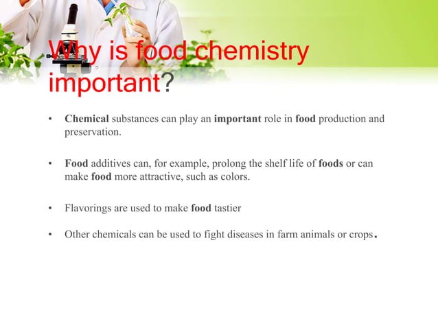 Food chemistry | PPTX | Chemistry | Science