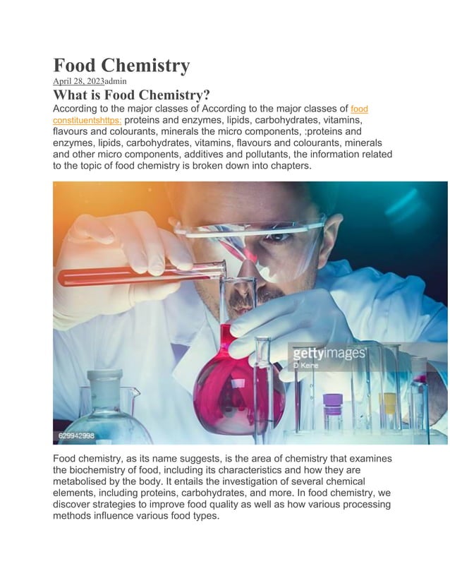Food Chemistry.pdf | Chemistry | Science
