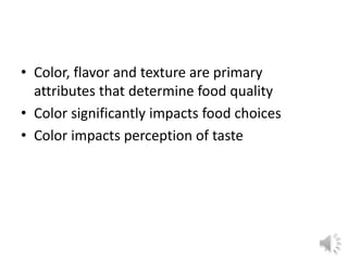 Food Chemistry - Color and pigments in Food_Part 1.pptx