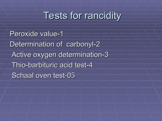 Food chemistry ,fats , lipids,fatty acids | PPT