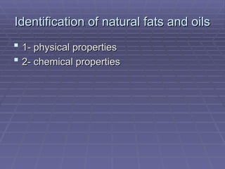 Food chemistry ,fats , lipids,fatty acids | PPT