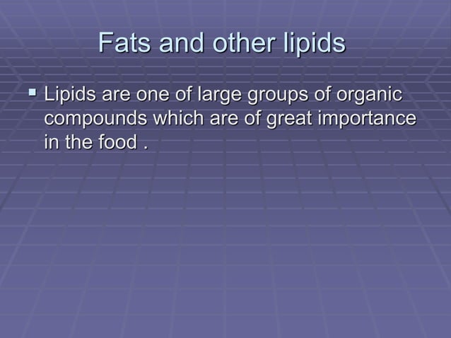 Food chemistry (Technology of Fats and oils) | PPT