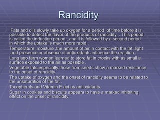 Food chemistry (Technology of Fats and oils) | PPT