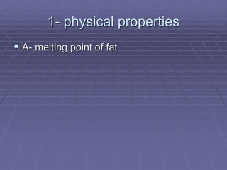 Food chemistry (Technology of Fats and oils) | PPT
