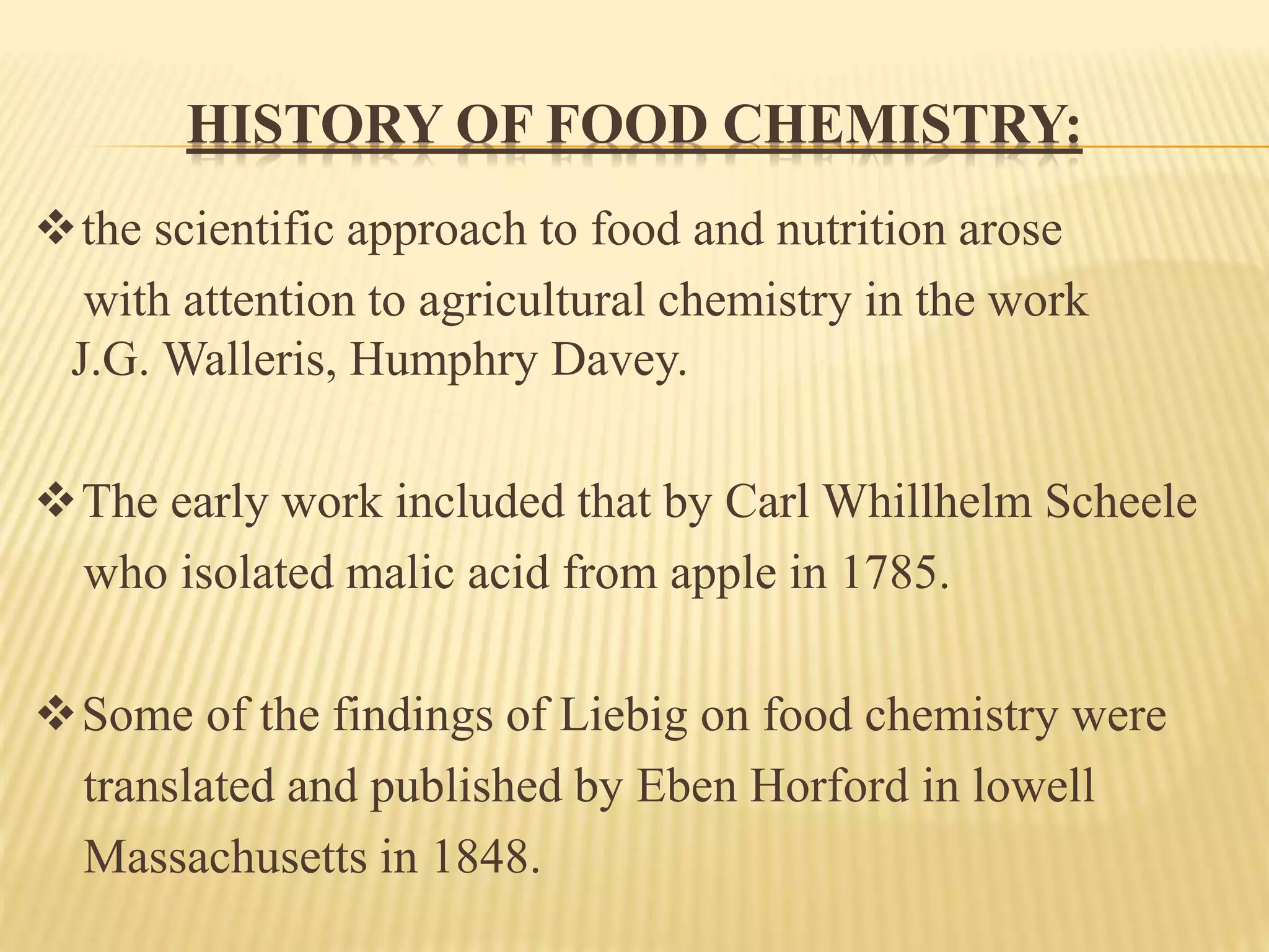 introduction to food chemistry | PPTX